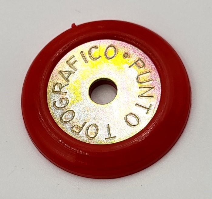 CTR-2R - Confezione 10pz rondelline in plastica rossa ed acciaio per ...